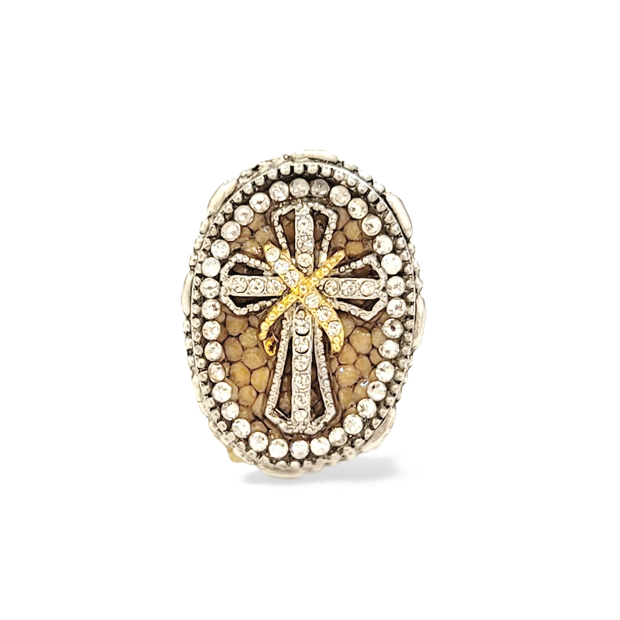 RISE CROSS SILVER OVAL RING – Mustard Seed Jewelry